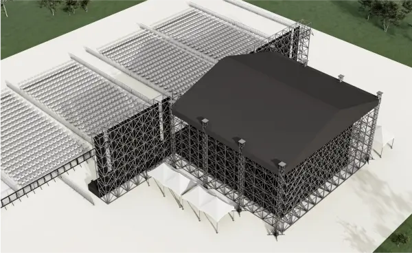 Armazón metálico de techo a dos aguas grande 丨 Estructuras de refugio