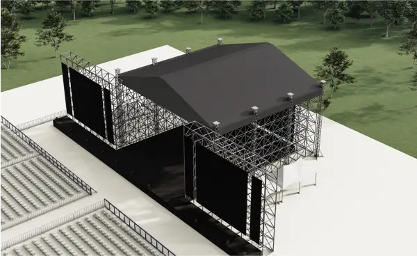 Armazón metálico de techo a dos aguas grande 丨 Estructuras de refugio