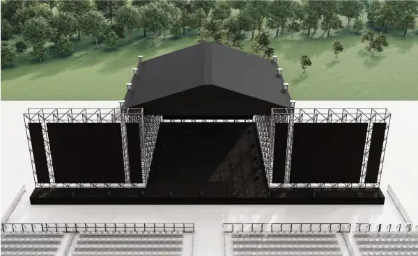 Techo de dos aguas con armazón metálico pequeño | Estructuras de refugio