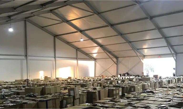 Aluminum Storage Warehouse Tent | Shelter Structures