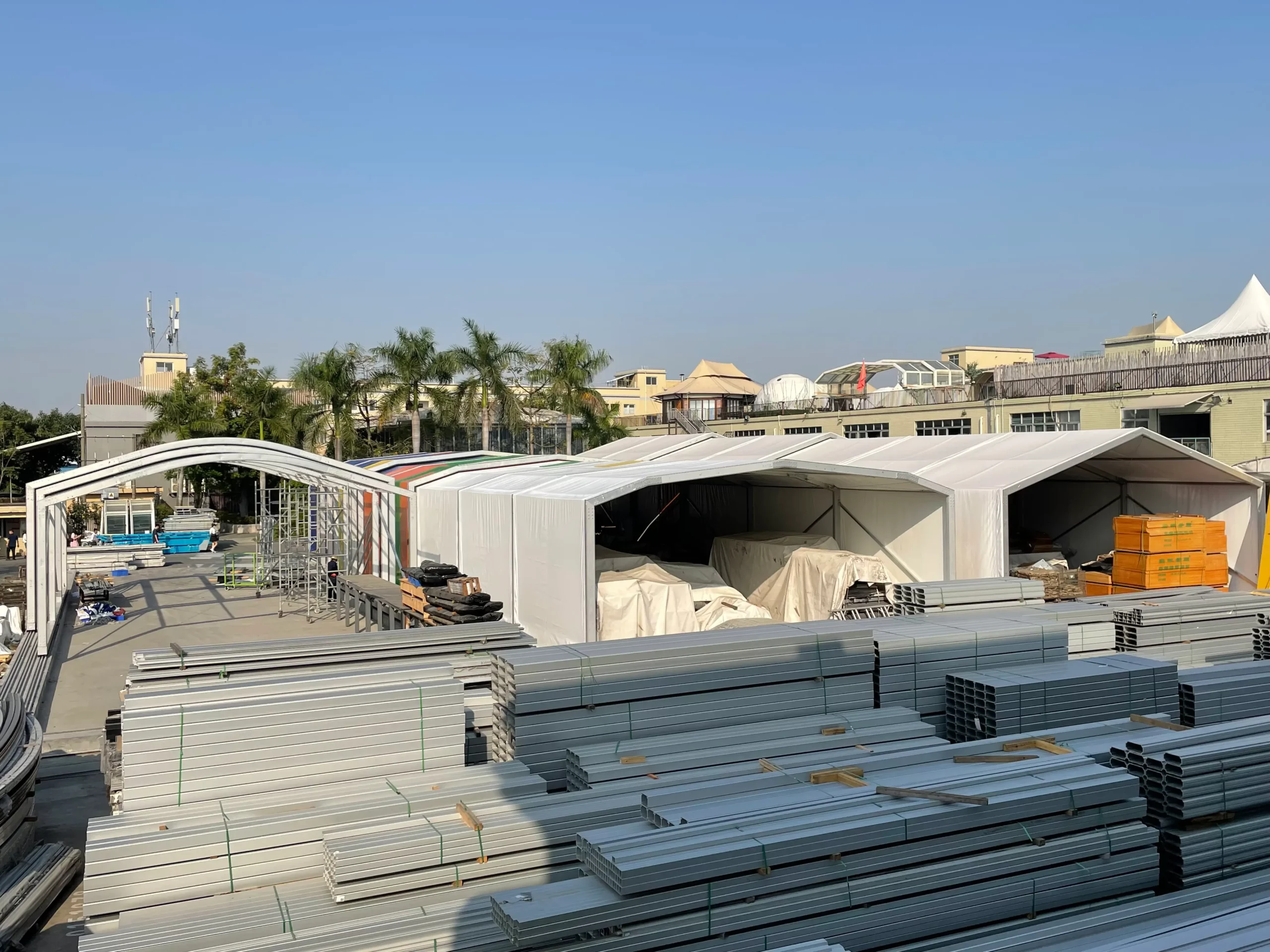 Retractable Tent Archives - Custom Structures & Buildings, Commercial ...