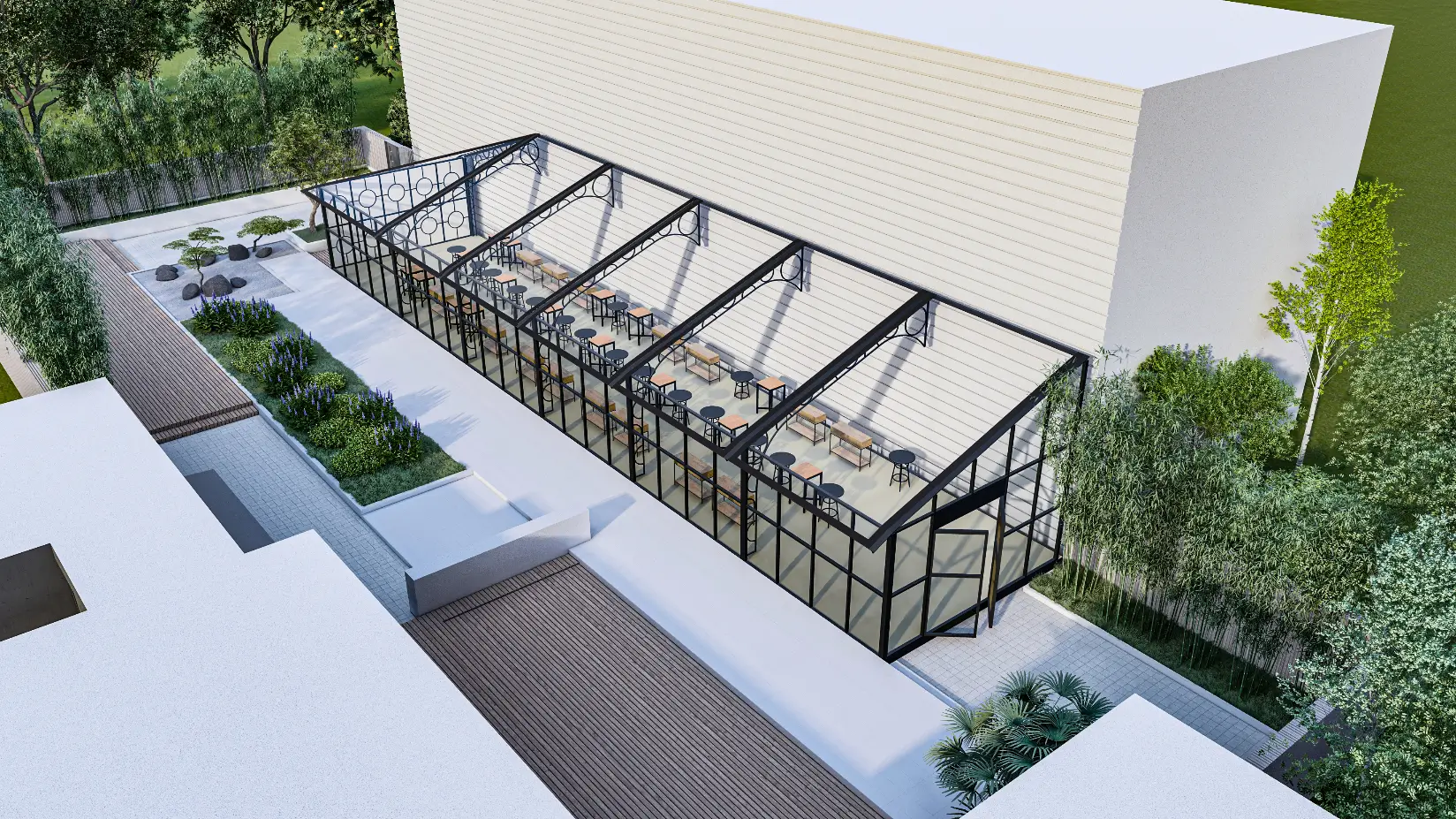 Luxurious Single Sided Orangery Tent for Event