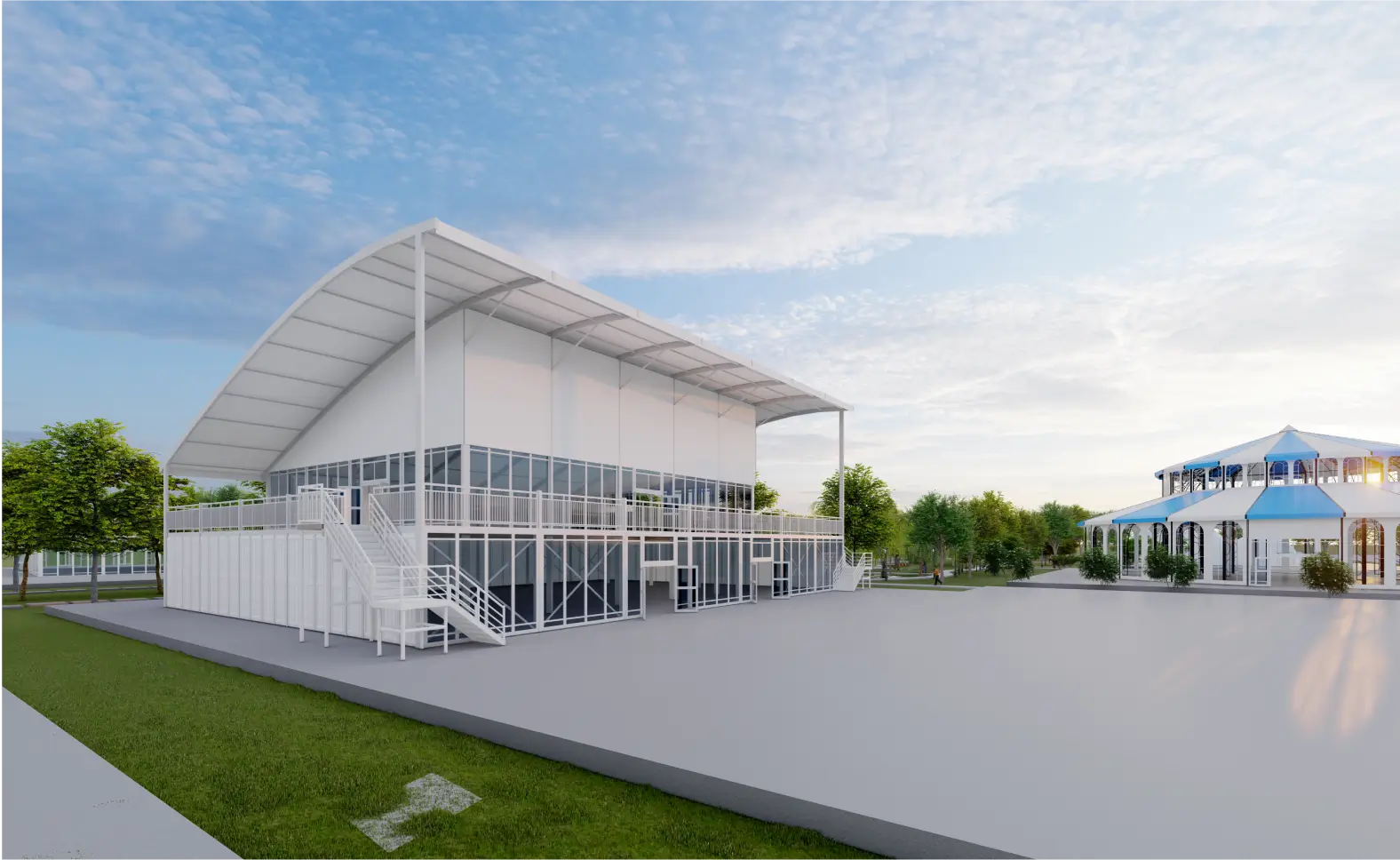 Unique and Practical Two Story Half Dome Tent