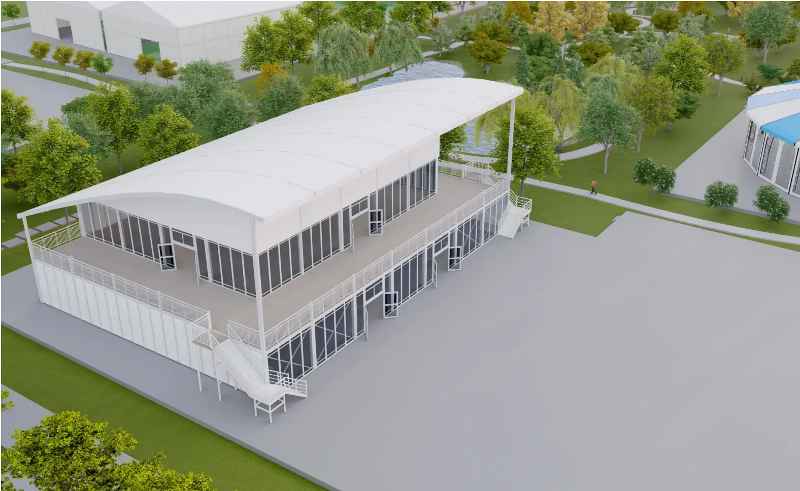 Unique and Practical Two Story Half Dome Tent