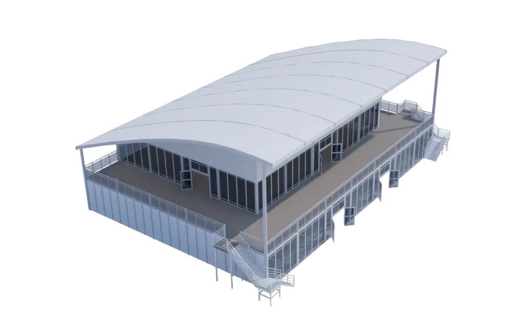 Unique and Practical Two Story Half Dome Tent