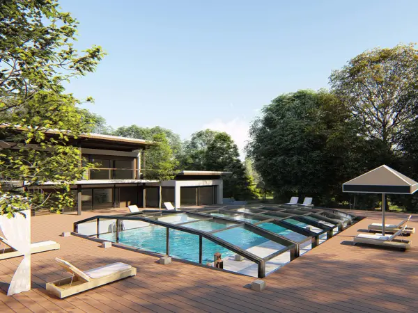 Glass Pool Enclosures Custom Structures & Buildings, Commercial & Event ...