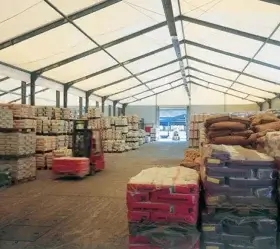 Temporary Warehouse for Commercial Storage | Shelter Structures
